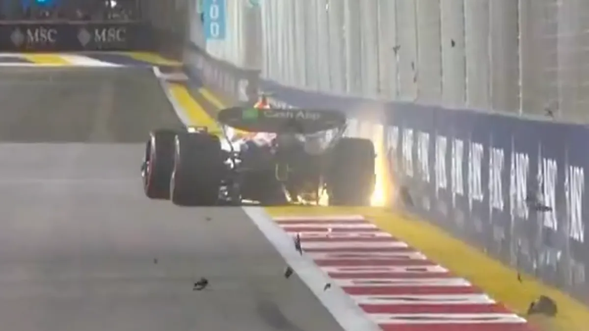 Video: Red Bull-coureur maakt harde crash tijdens VT2 in Singapore | GP33