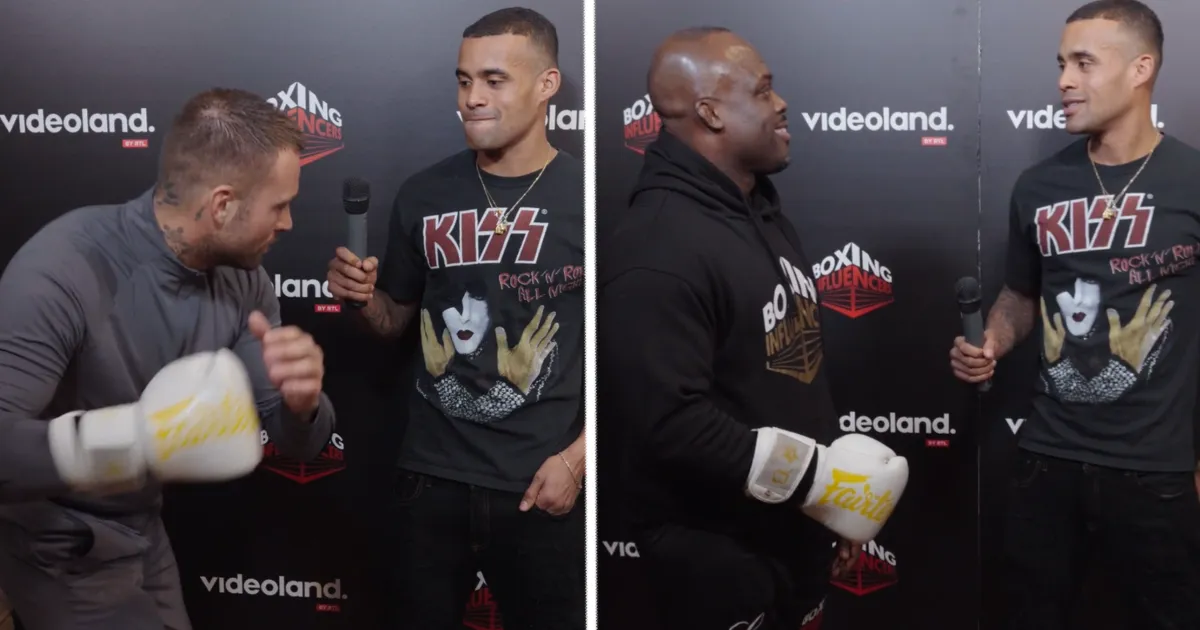 Presentator krijgt harde stoot van Dave Roelvink en Melvin Manhoef ...