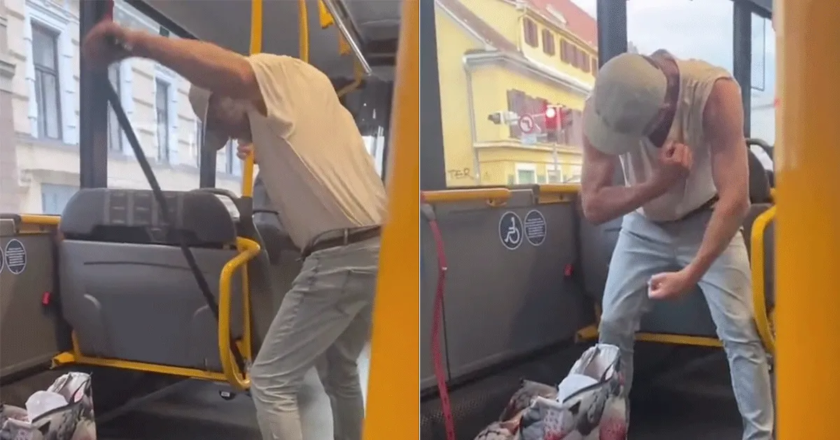 Fitboy gebruikt stadsbus als sportschool' Pump it up' (video ...