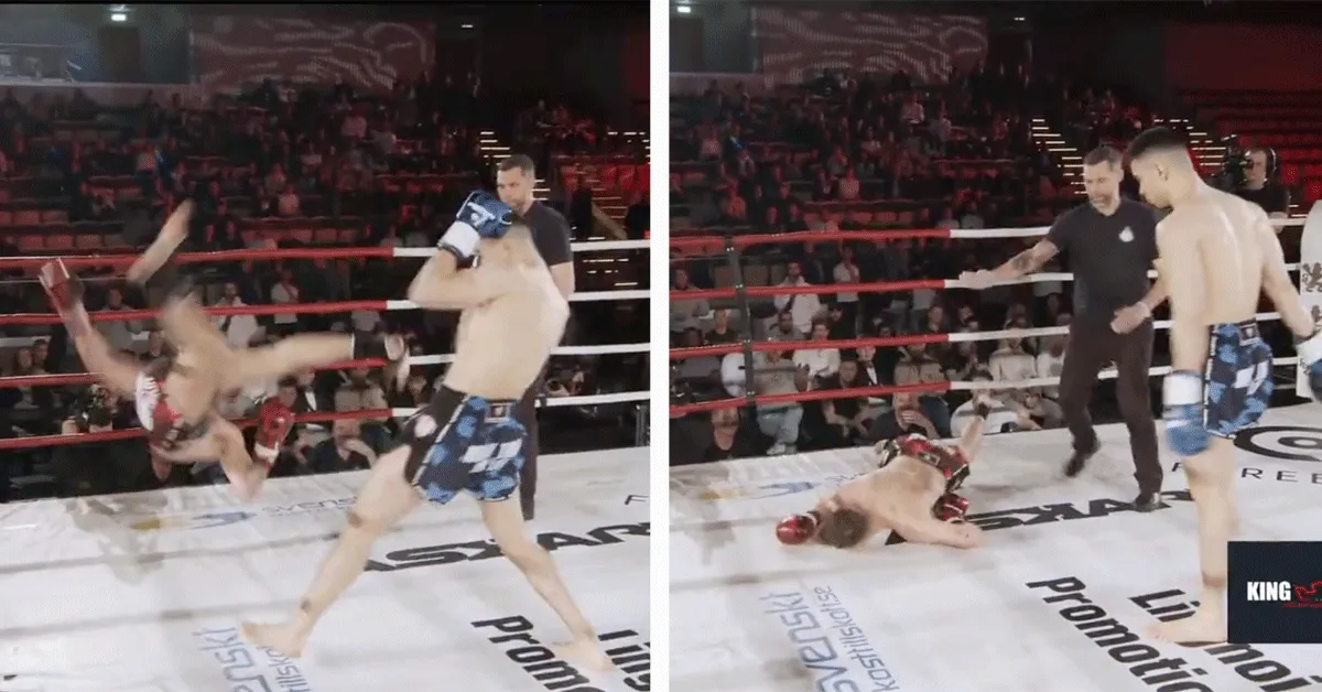 ZIEN! Kickbokser trapt zichzelf KO: 'Niet meer doen' | Vechtsport info