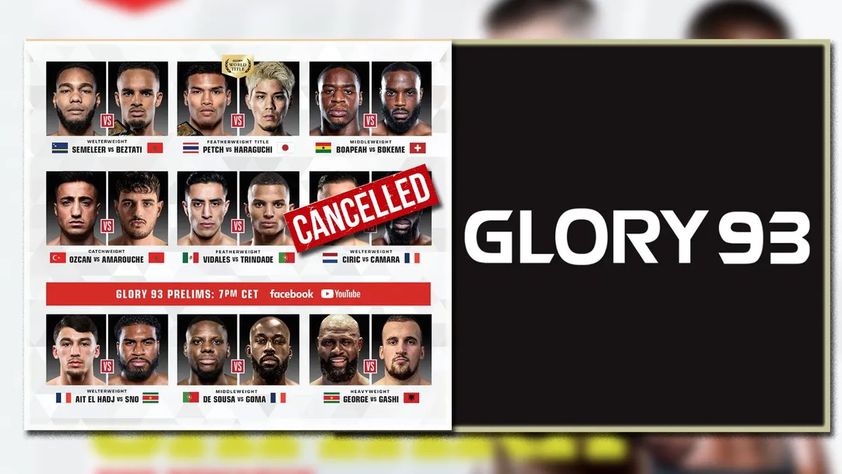 Glory wijzigt line-up 20 Juli event in Rotterdam: 'Vechter zegt af door blessure' | Vechtsport info