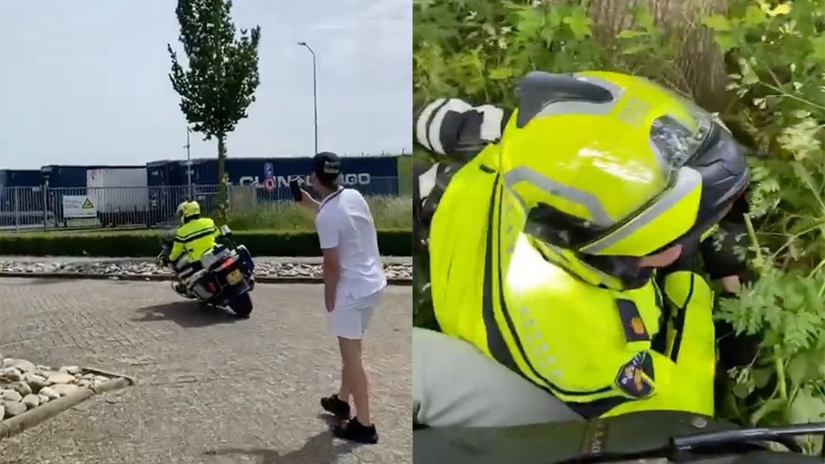Motoragent moet alles op alles zetten om scooterboefje aan te houden ...