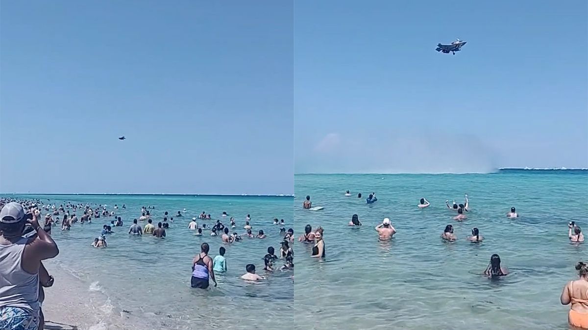 Lockheed Martin F-35B komt ook even chillen op het strand van Miami ...