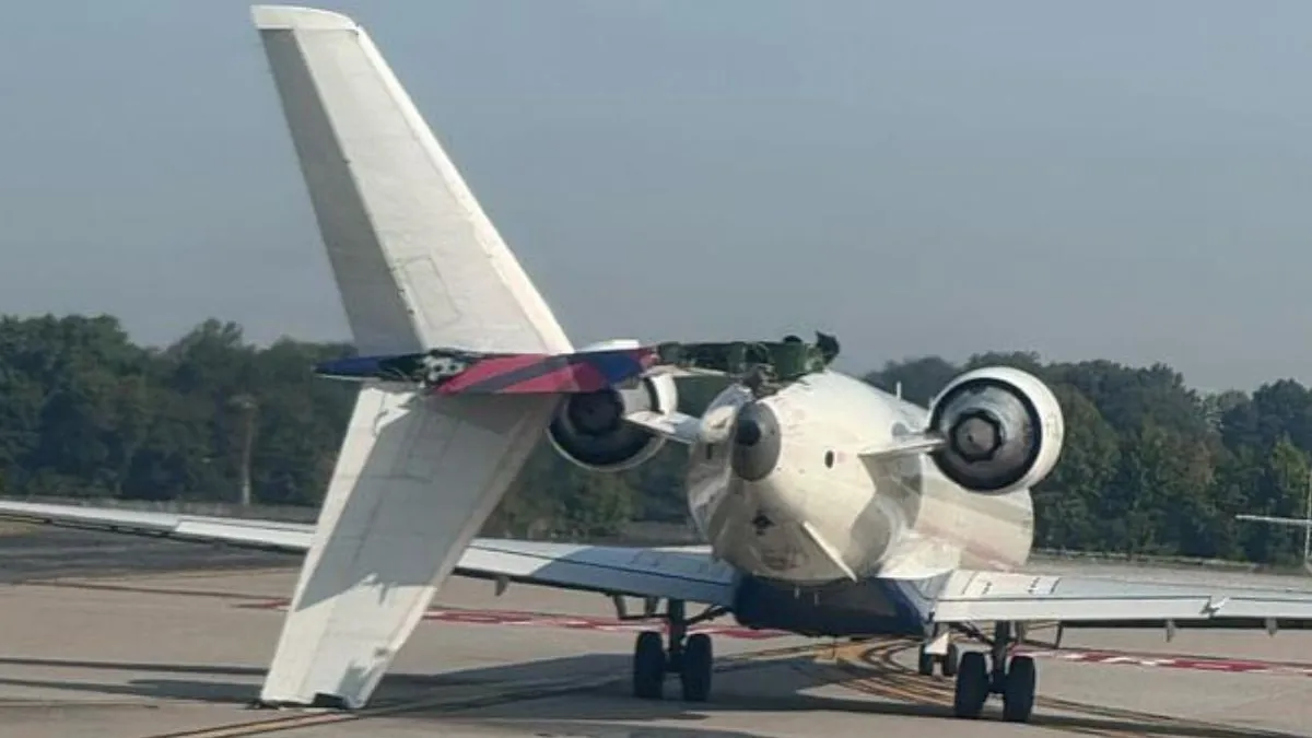 Delta Airbus A350 raakt Delta Bombardier tijdens aanrijding op ...
