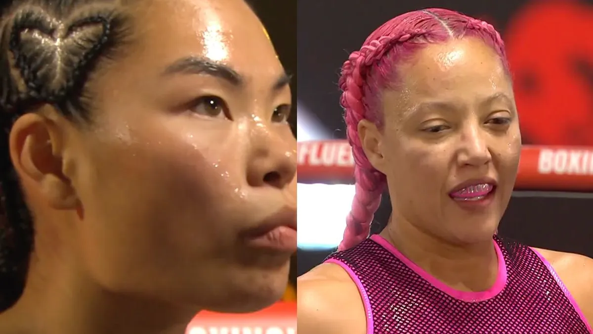 Lena tijdens Boxing Influencers in de ring tegen Real Housewife of ...