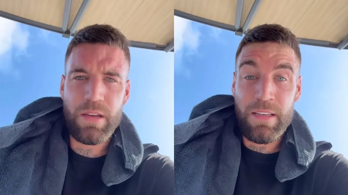 Lars Veldwijk verwijderde snel weer foto, want er was veel op te zien ...