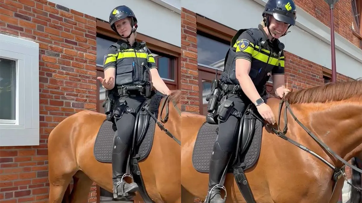 Welkom bij de cursus hoe versier je een agente van de bereden politie ...