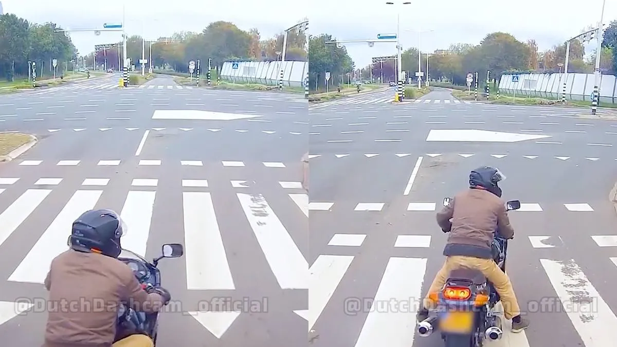 Gaat maar net goed: motorrijder in Alkmaar ontdekt de dode hoek | VK ...