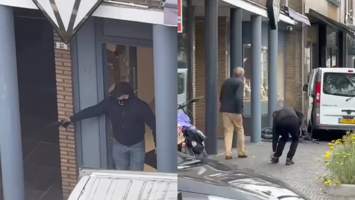 Beelden van gewapende overval in Arnhem gaan viraal: dader schreeuwt ...