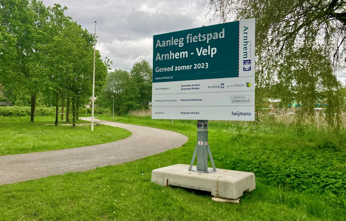 Fietspad Arnhem-Velp wordt duurzaam aangelegd