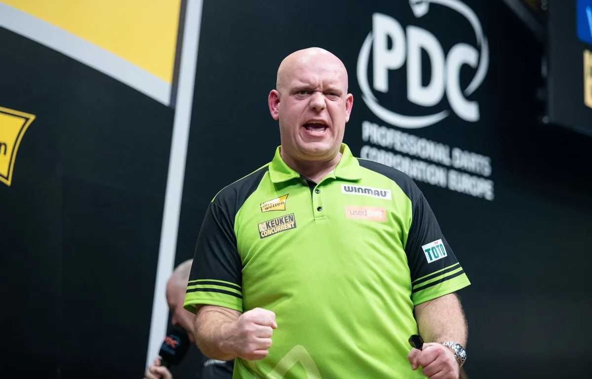 Van Gerwen übersteht zwei Matchdarts gegen Campbell in Riesa, Wright ...