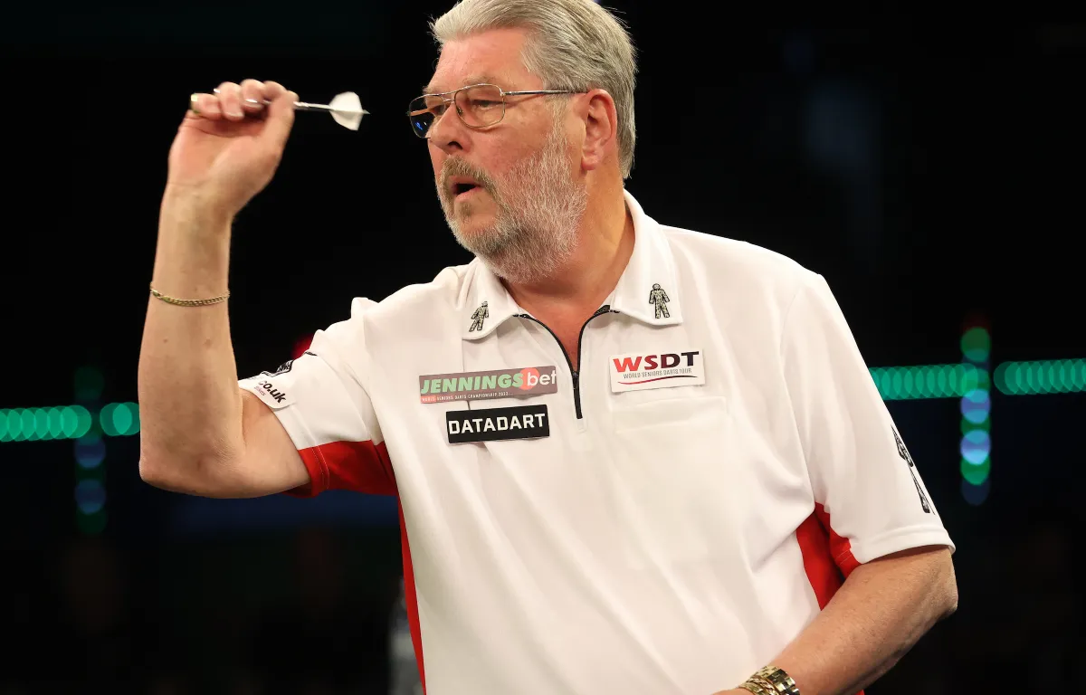 Martin Adams, Fallon Sherrock, Robert Thornton, und Steve West sind ...