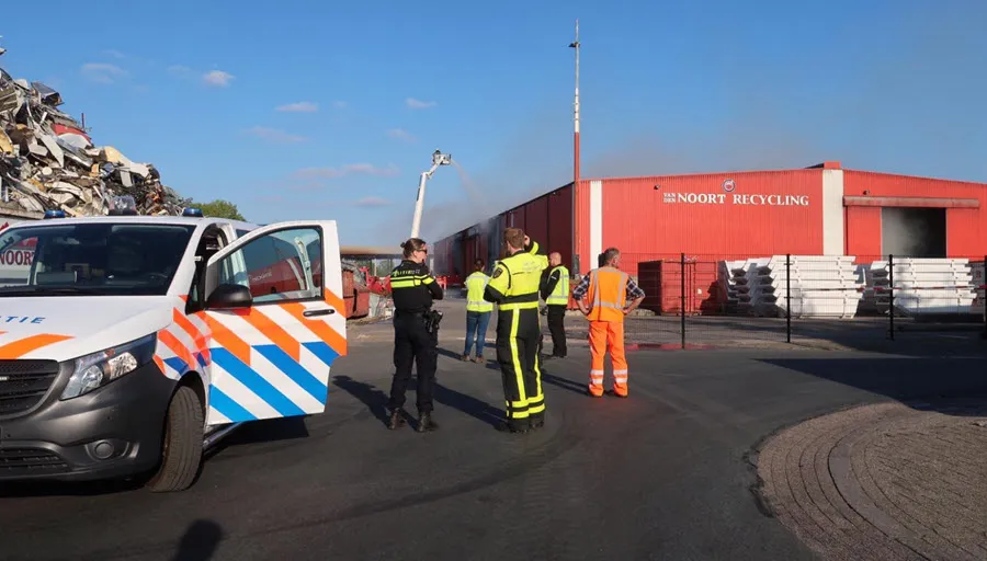 Sein brand meester gegeven bij van den Noort Recycling