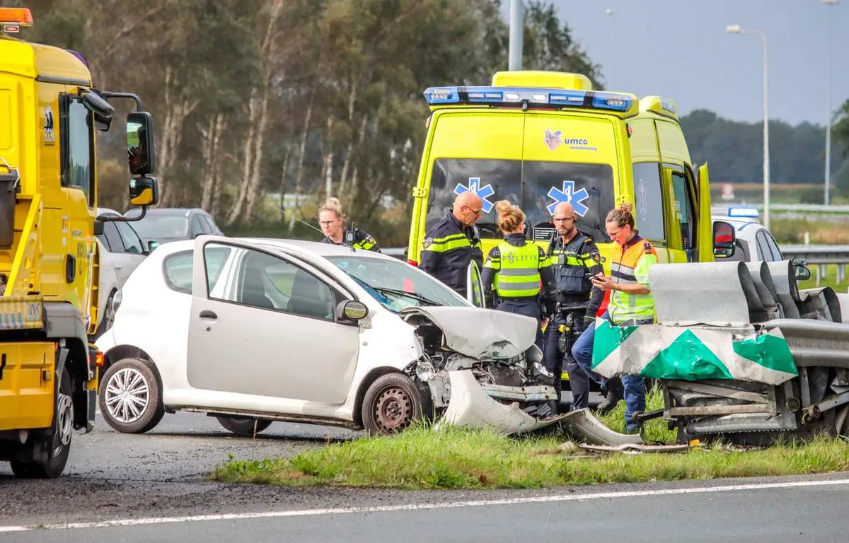Gewonde bij eenzijdig ongeval op A37