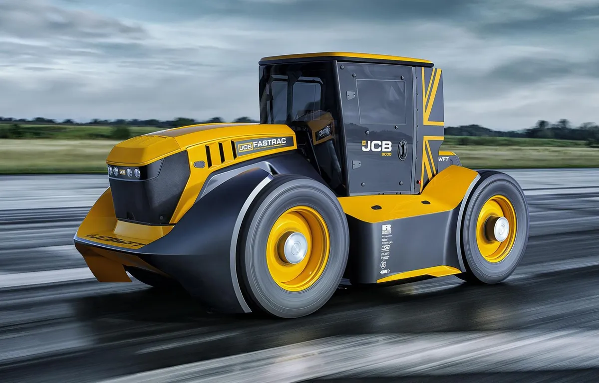 De Fastrac Two trekker van JCB is de snelste ter wereld