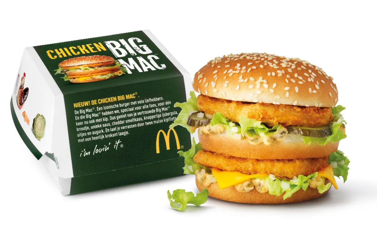 Vanaf vandaag kun je een Chicken Big Mac bij de Mc bestellen