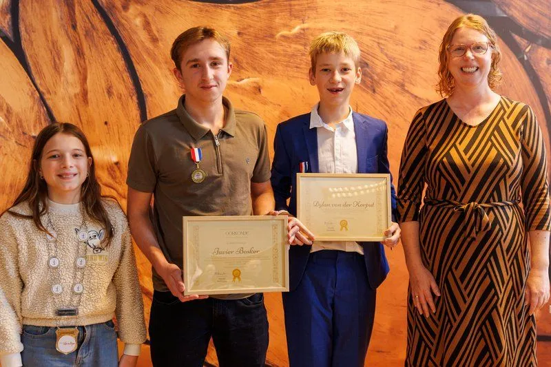 Jeugdlintjes uitgereikt aan Dylan van der Korput en Javier Bosker