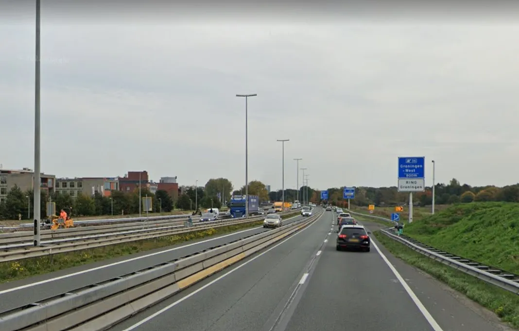 Tijdelijke rijstrook minder vanaf maandag tussen Hoogkerk en Groningen op A7