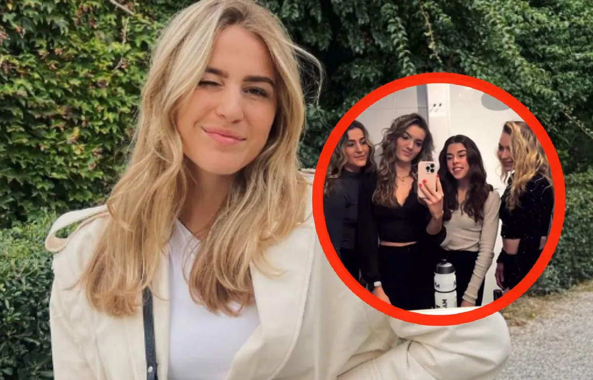 Schaatsster Robin Groot (21) poseert in badkamer met beeldschone collega's