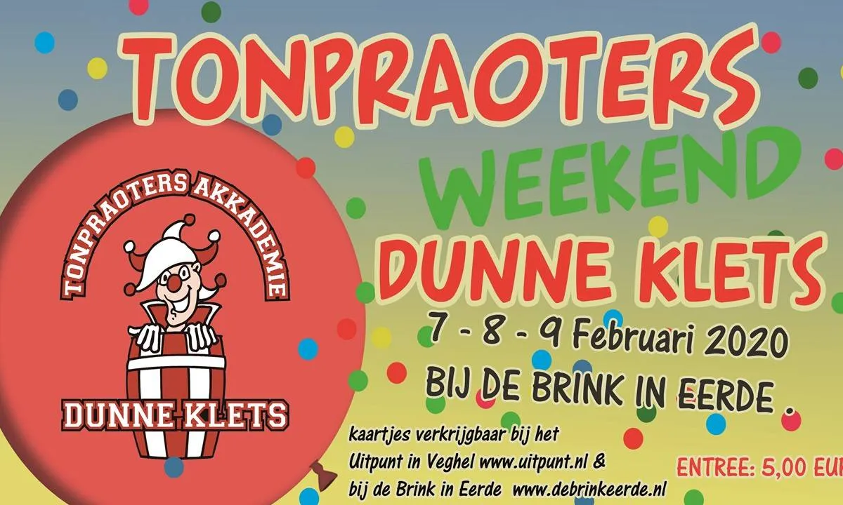 Tonpraotersweekend ‘Dunne Klets’