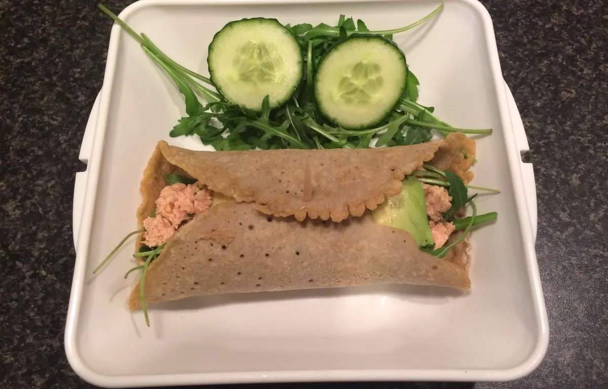 Doe eens iets anders dan brood voor de lunch: boekweitpannenkoeken met ...