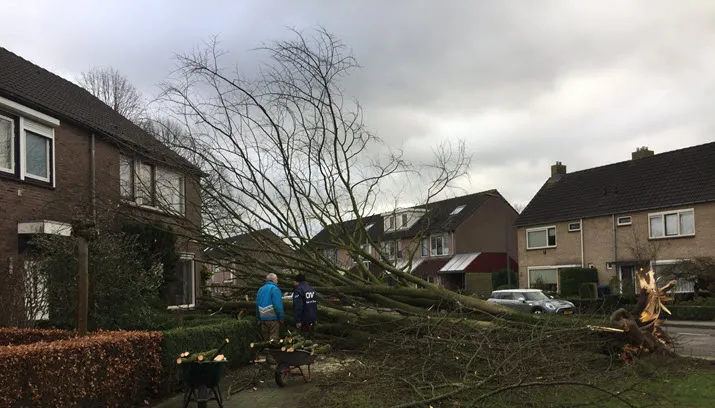 Storm, code rood, had Nederland in haar greep
