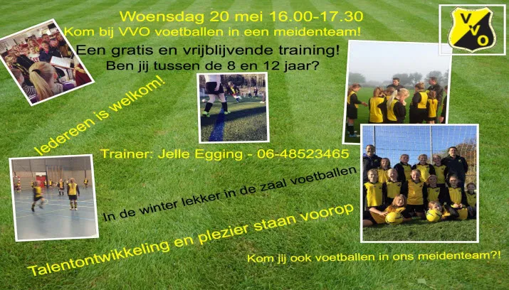 Kom bij VVO voetballen in een meidenteam!