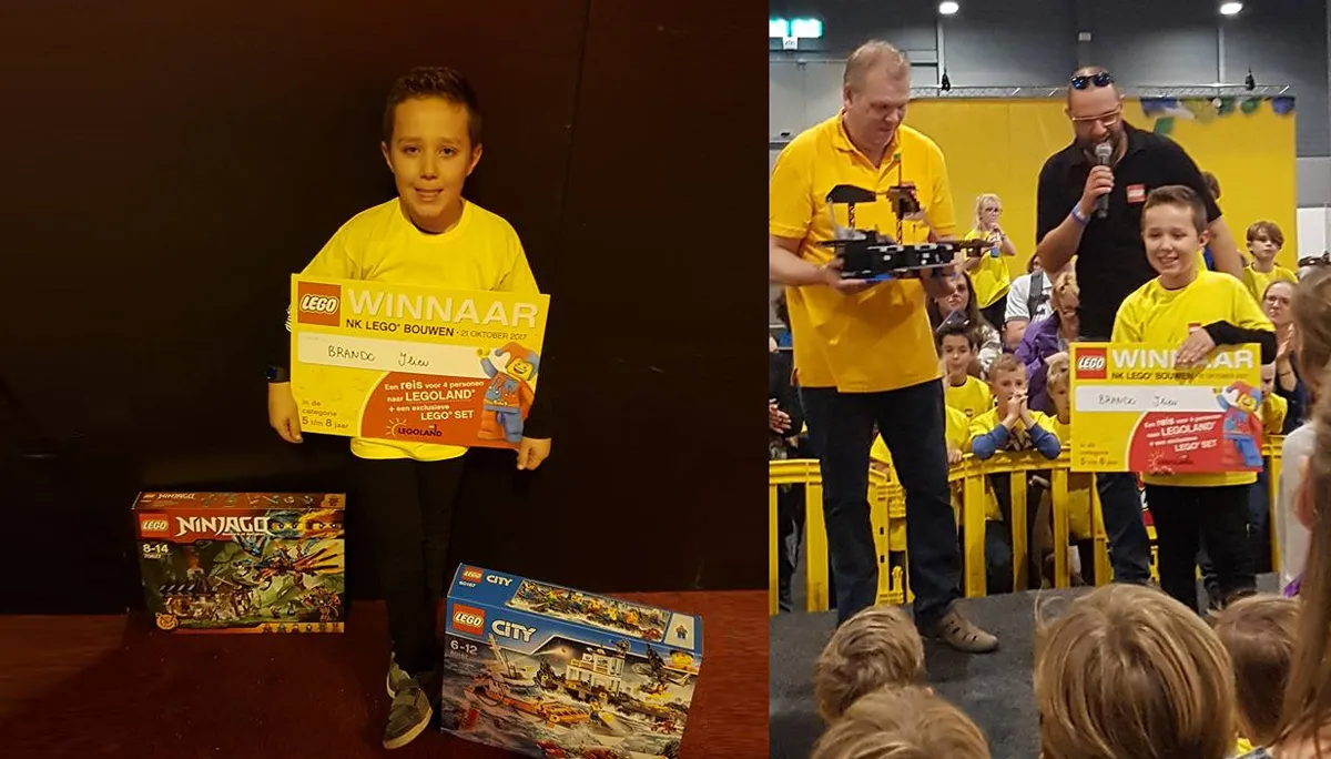 8-jarige Brando Iliev uit Geleen Nederlands Kampioen Lego