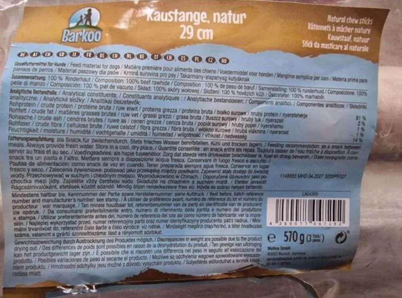 Barkoo kauwbotten mogelijk levensgevaarlijk voor honden