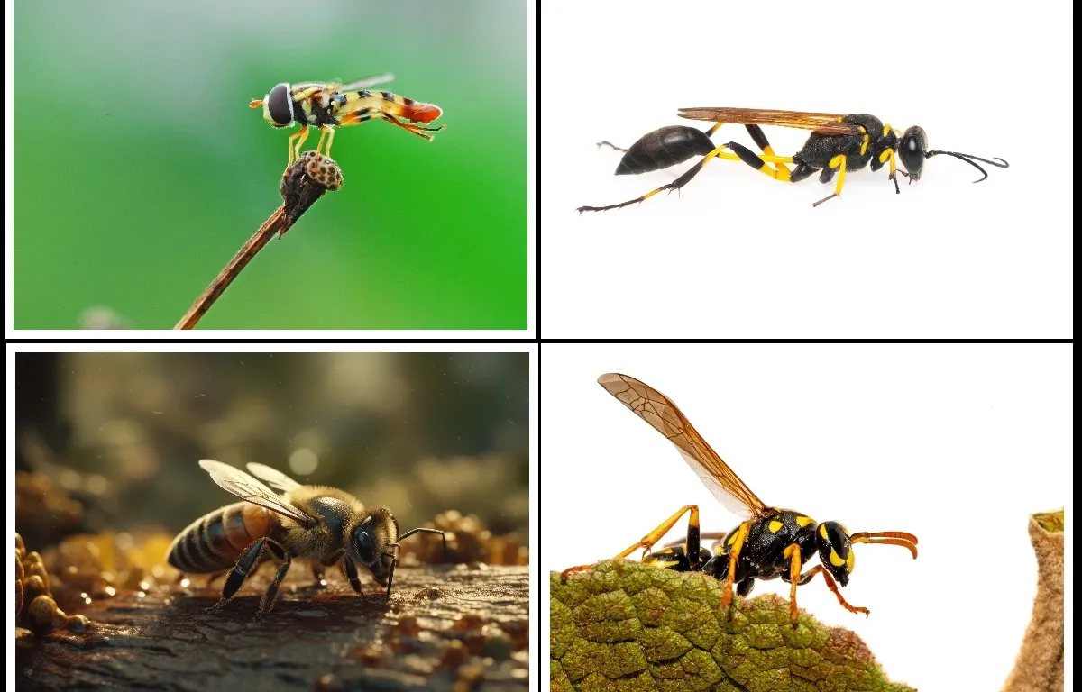 Ken je het verschil tussen een bij, een wesp, een zweefvlieg en een ...