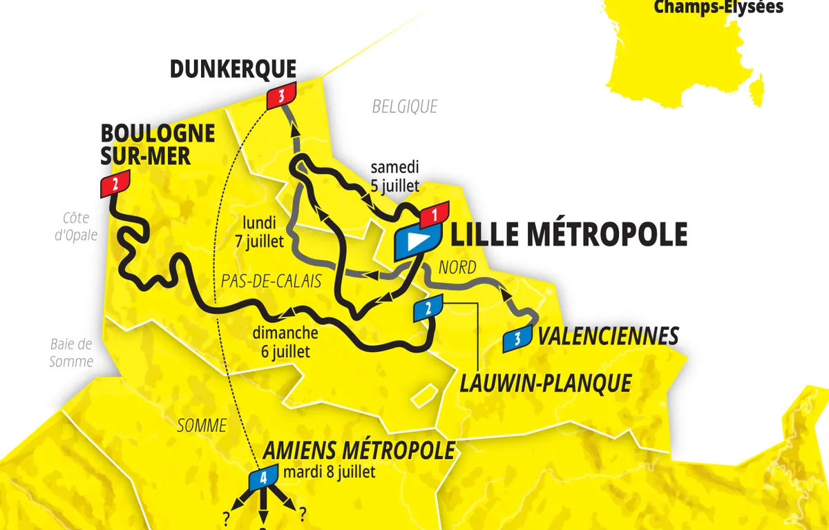 Parcours Tour de France 2025 | Grand Depart in Lille bevestigd, 3 ...