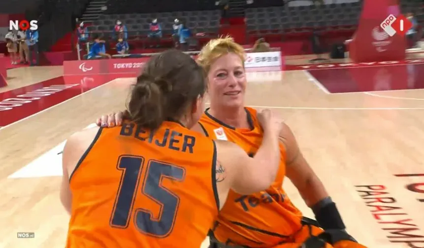 Ilse Arts met Oranje in finale rolstoelbasketbal