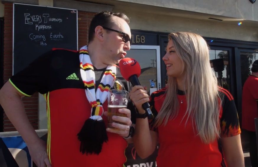 Vlaamse Sasha maakt kennis met Rode Duivels-fan in LA én met zijn ...