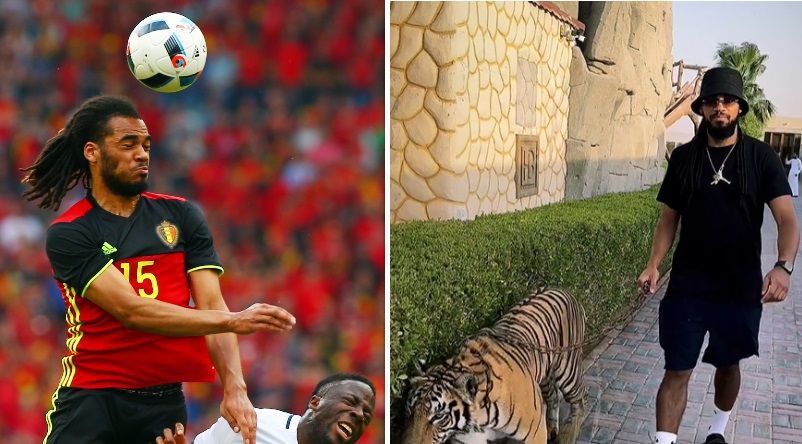 Rode Duivel Jason Denayer maakt wandeling in Dubai met... zijn tijger ...