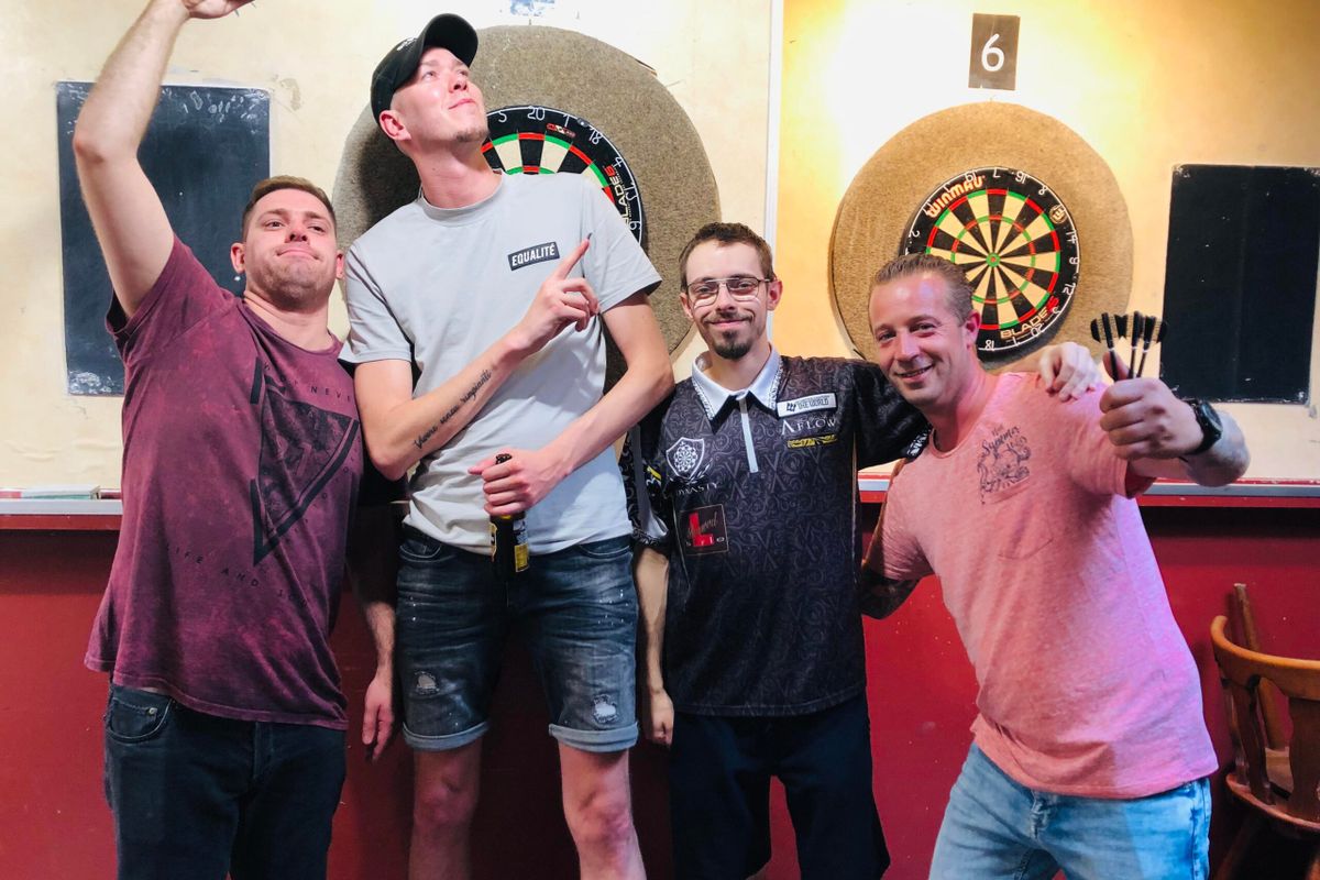 Jimmy van Schie, Berry van Peer en Damian Vetjens winst in Dongen