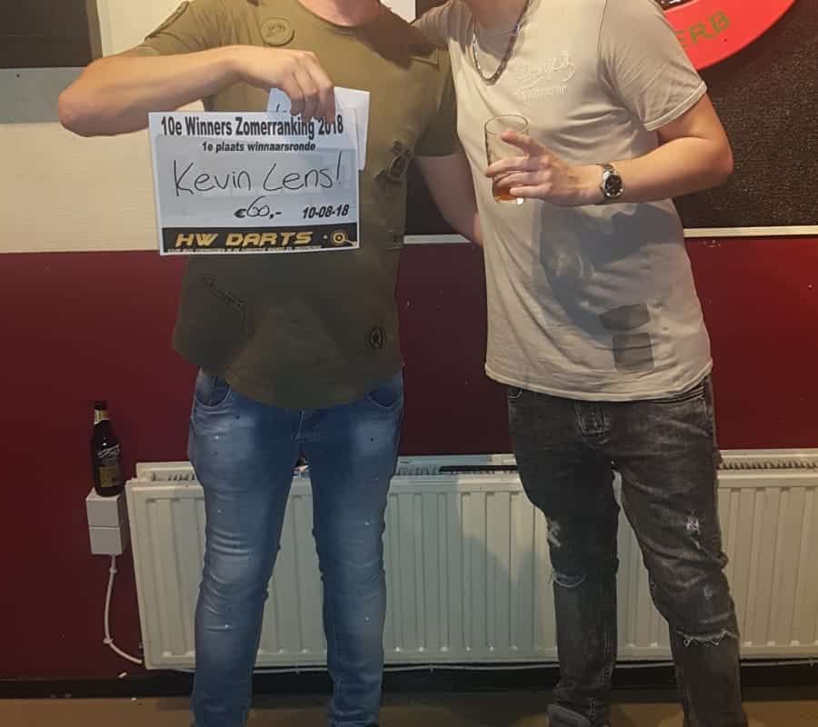 Kevin Lens winnaar 10e Winners Zomerranking 2018, Patrick van den ...