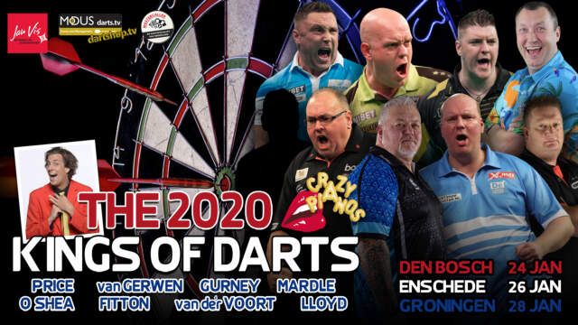 Kings of Darts komt terug met o.a. de huidige nummers 1, 3 en 7 van de ...