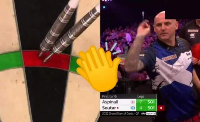 VIDEO: Alan Soutar gooit bijzondere '9-darter' in de kwartfinale
