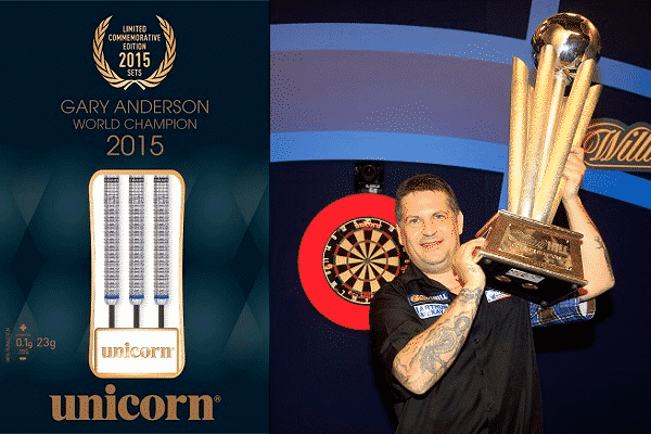 Limited World Champion Edition Gary Anderson darts te reserveren