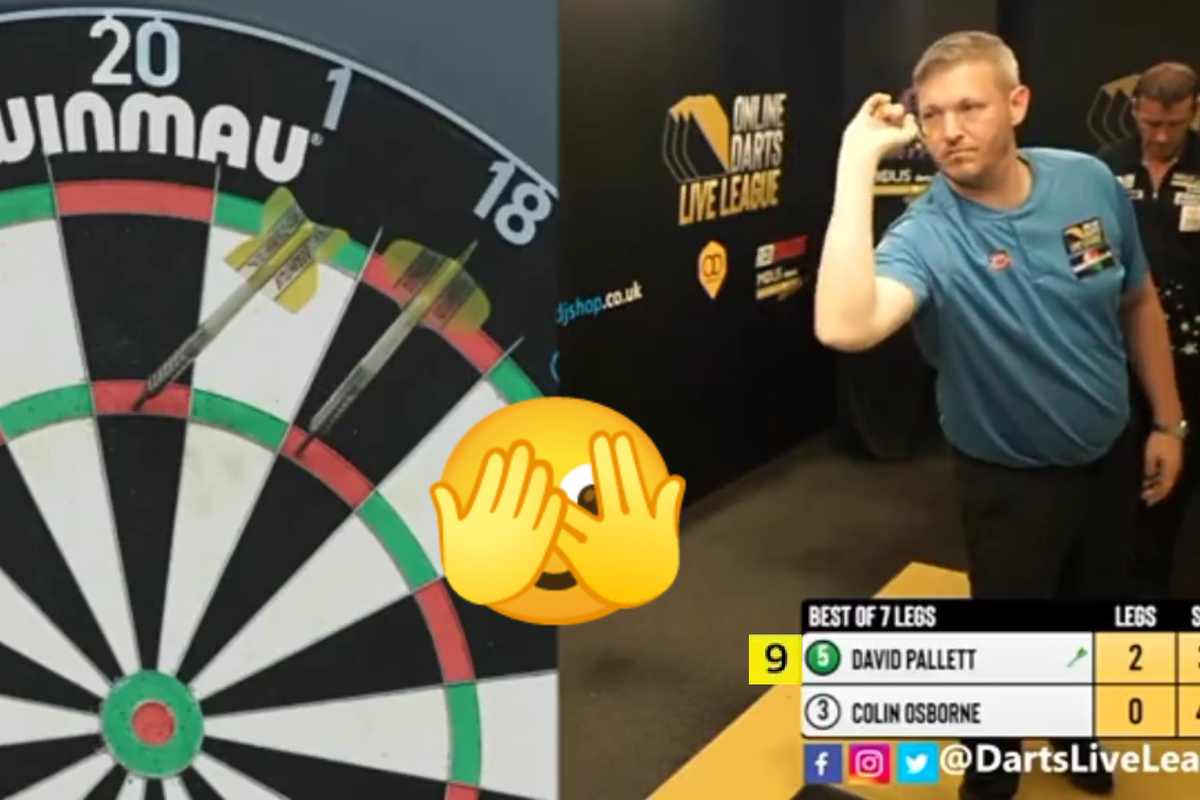 VIDEO: David Pallett verprutst kans op een 9-darter door deze bizarre fout