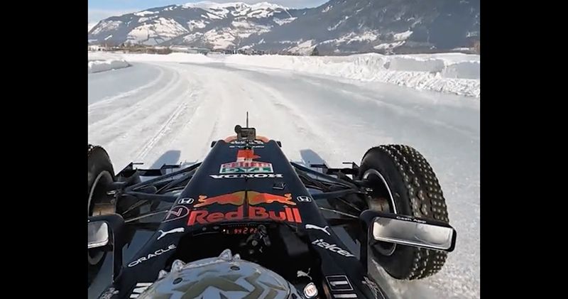 Video. On-board met Max Verstappen tijdens zijn ritje op het ijs