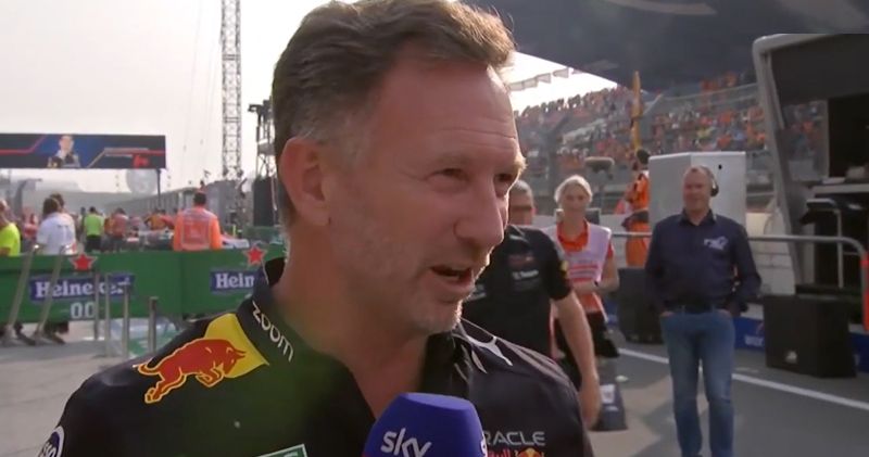 Video: De reactie van Christian Horner na de overwinning van Max Verstappen