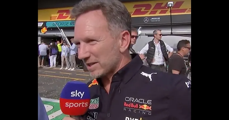 Video. De reactie van Christian Horner op de overwinning van Max Verstappen in België | GP33