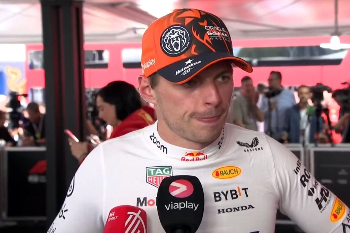 Video: De reactie van Max Verstappen na de race in Spanje bij Viaplay