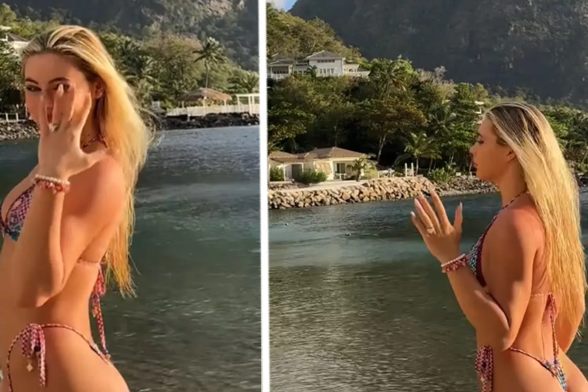 Jutta Leerdam viert verloving met pikante video in bikini (BEELDEN)