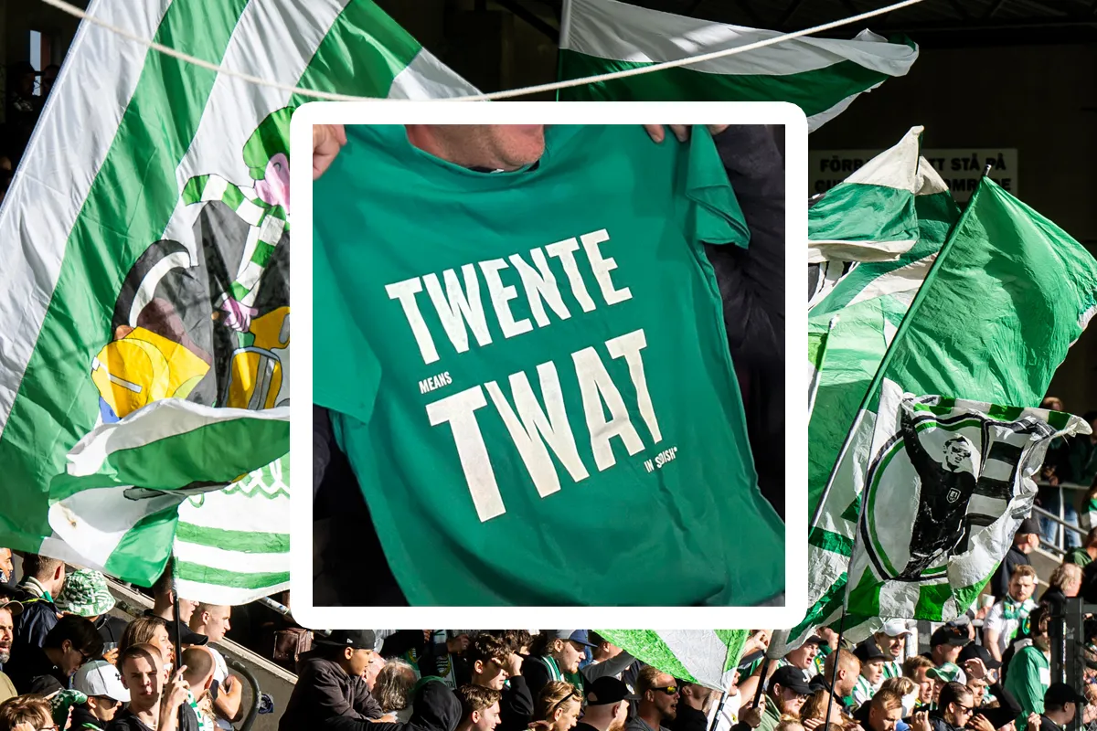 Foto: Hammarby-fans gooien extra olie op het vuur met anti-Twente T ...