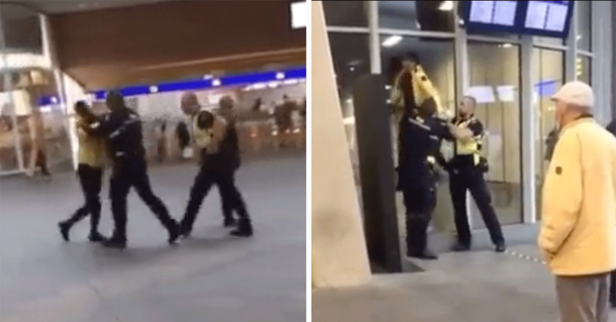 NS Beveiliger pakt jongen keihard aan! 'Mongooltje' (video)