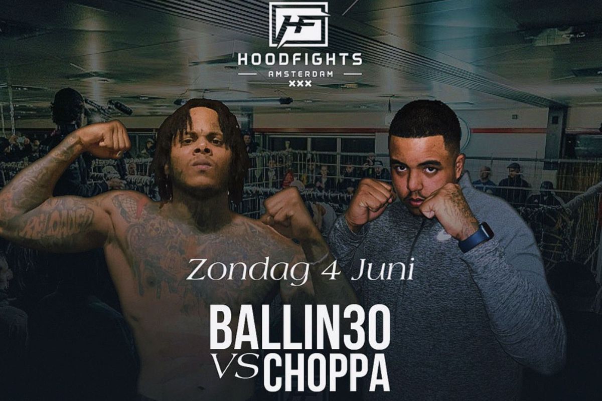 Kickbokspartij Rappers Ballin30 vs Choppa op 4 juni bij Hoodfights ...