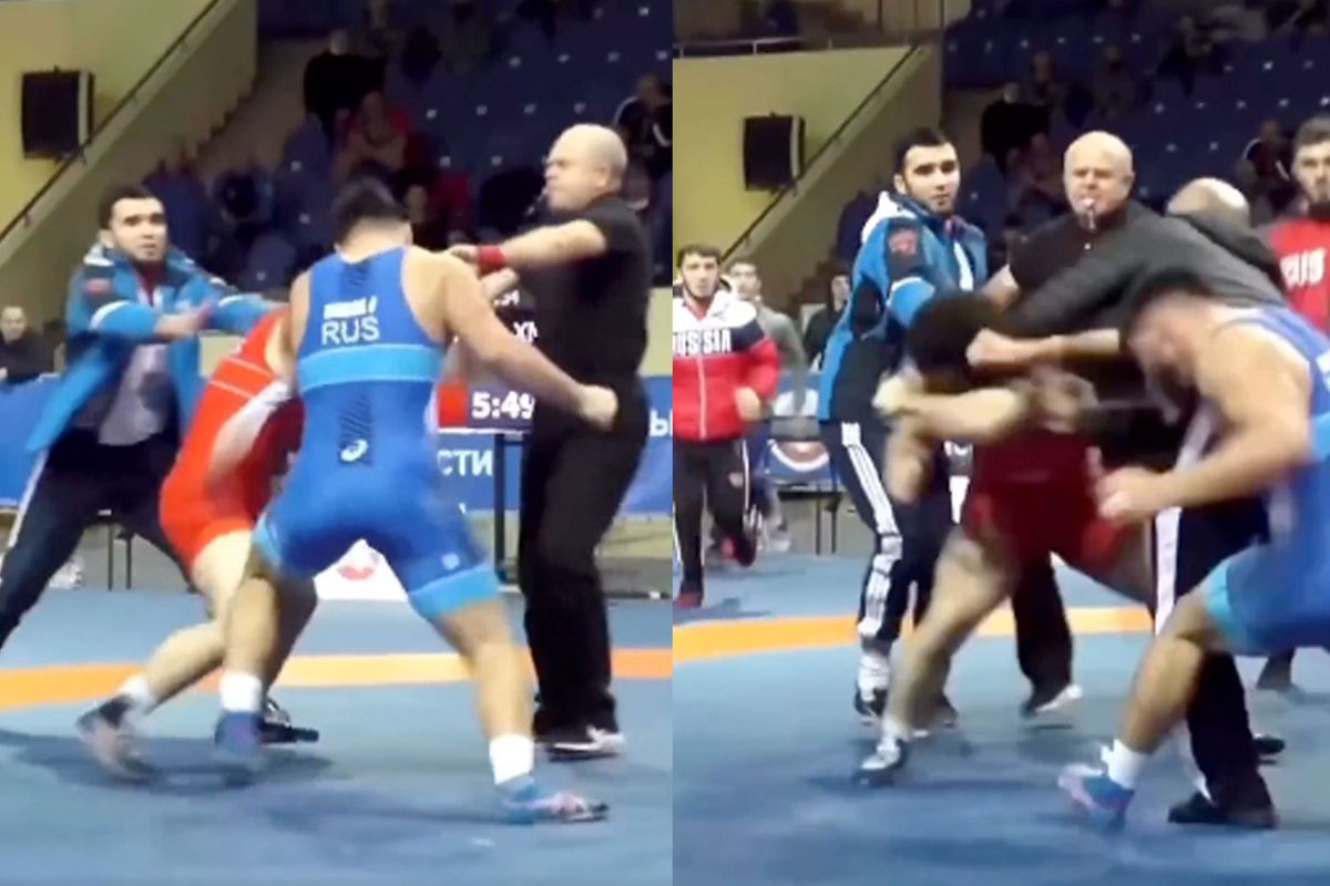 🎥 Worstelaars slaan elkaar lens tijdens toernooi! 'Het is geen MMA hé'