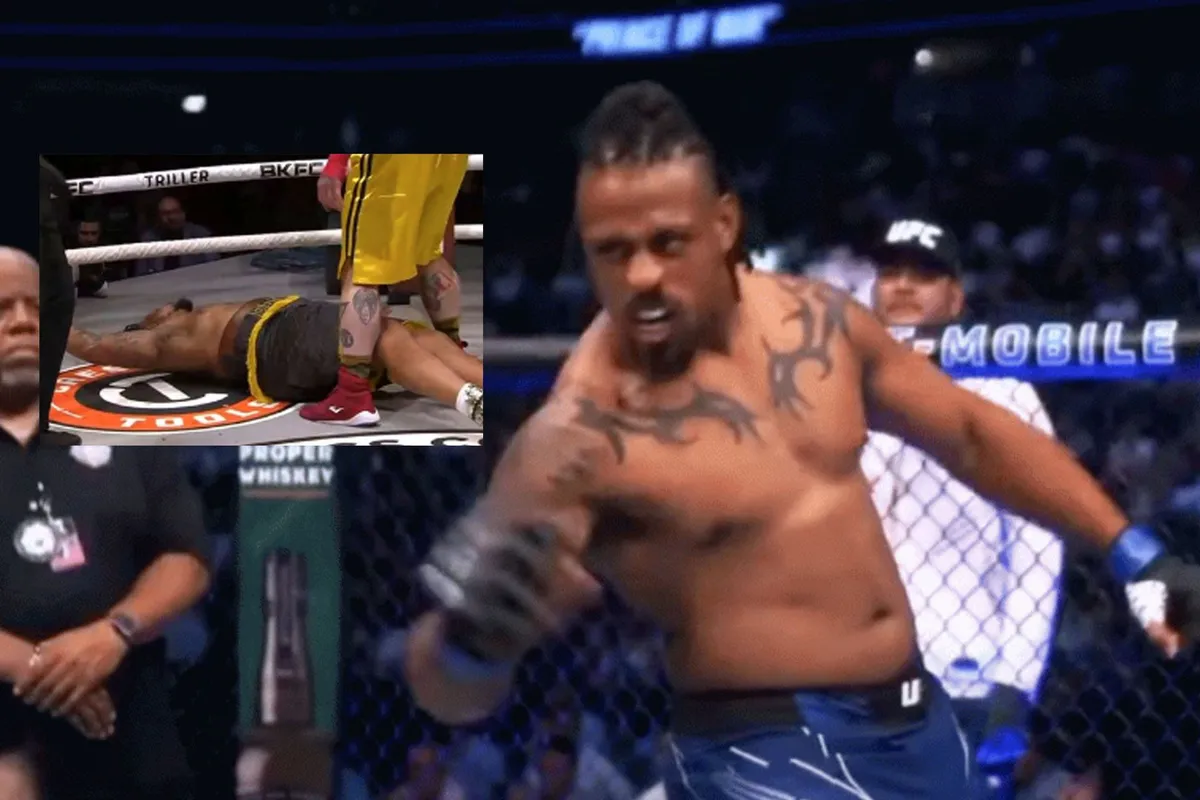 Ex-UFC Greg Hardy knock-out geslagen door Samoaanse Reus: 'Pechvogel ...